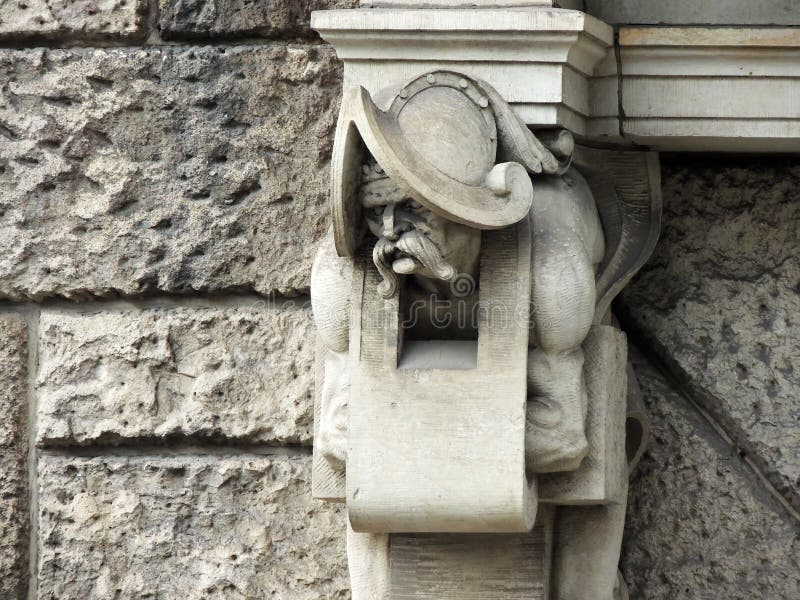 Architectural Element of Exterior is Telamon. Stock Photo - Image of ...