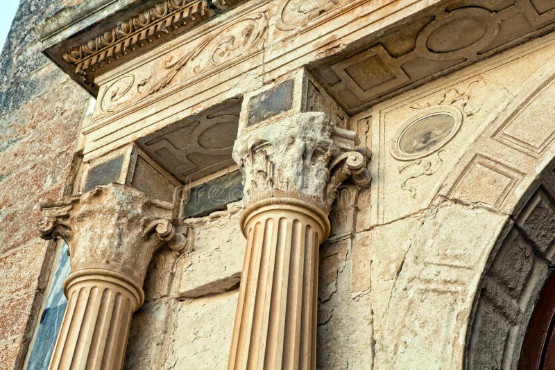 Architectural Elements of the Ancient Temple Stock Image - Image of ...