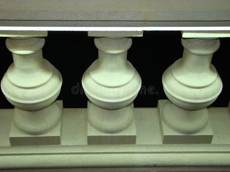 Architectural Elements of the Balustrade Stock Image - Image of ...
