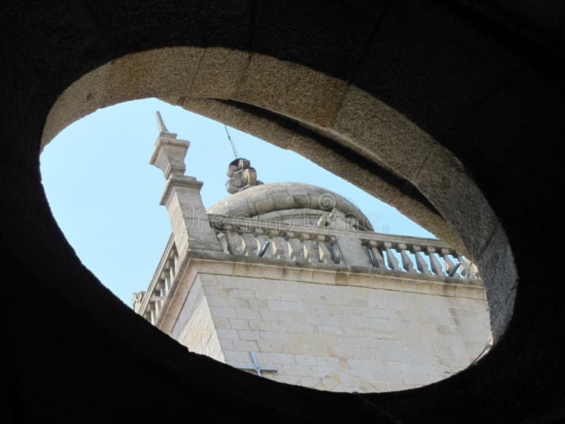 Architectural Elements of Building. Stone Railings and a Tower. Stock ...
