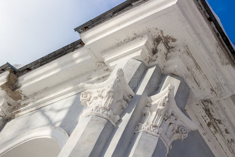 Architectural Elements on Columns Stock Image - Image of closen, soviet ...