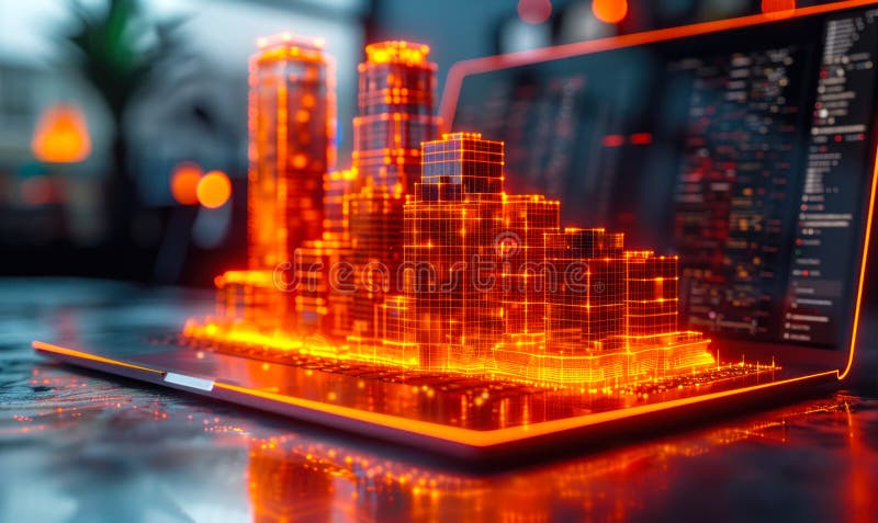 Architectural Engineer Analyzes a Complex 3D Digital Building ...