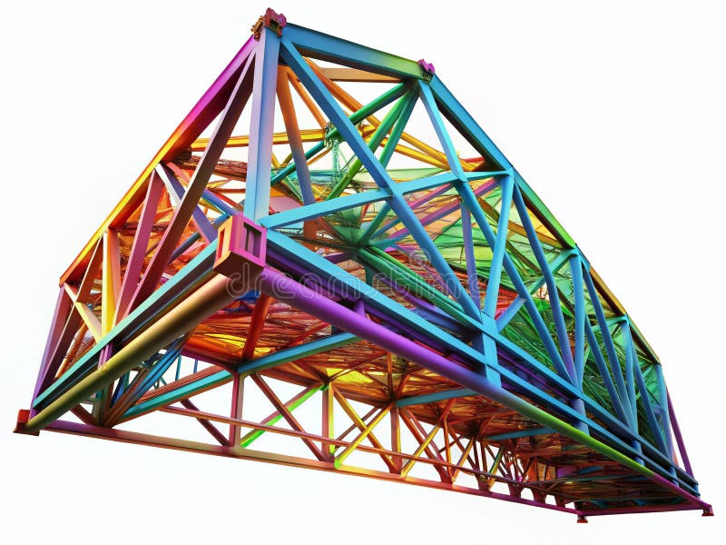 Architectural Engineering Design Element Isolated Truss Circle on White ...