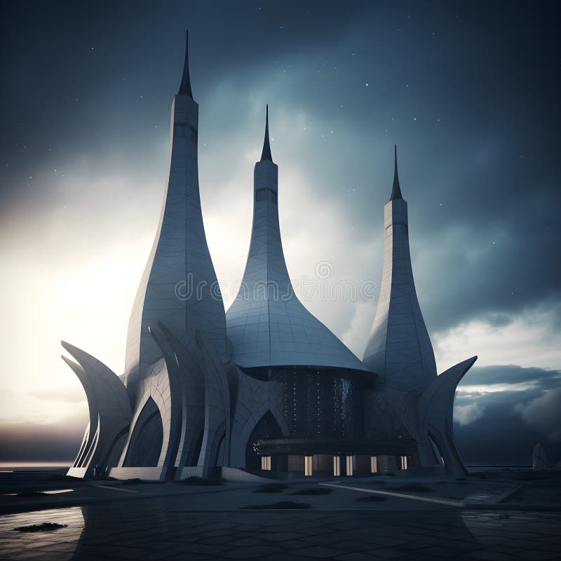 Architectural Excellence, 3d Render of a Sleek Building in a Serene Sky ...