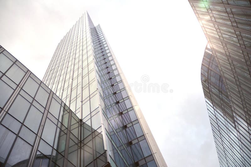 Abstract View of a Skyscraper with Sunlight Stock Photo - Image of ...