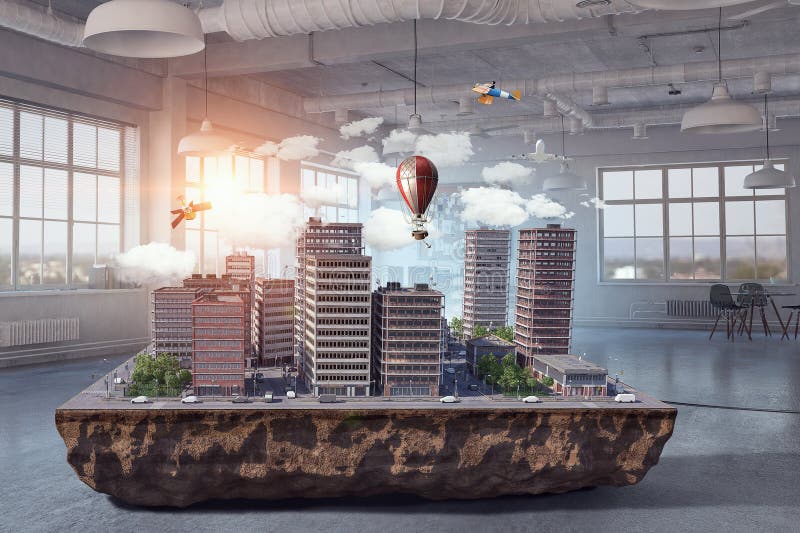 Architectural Exterior Project. Mixed Media Stock Image - Image of ...