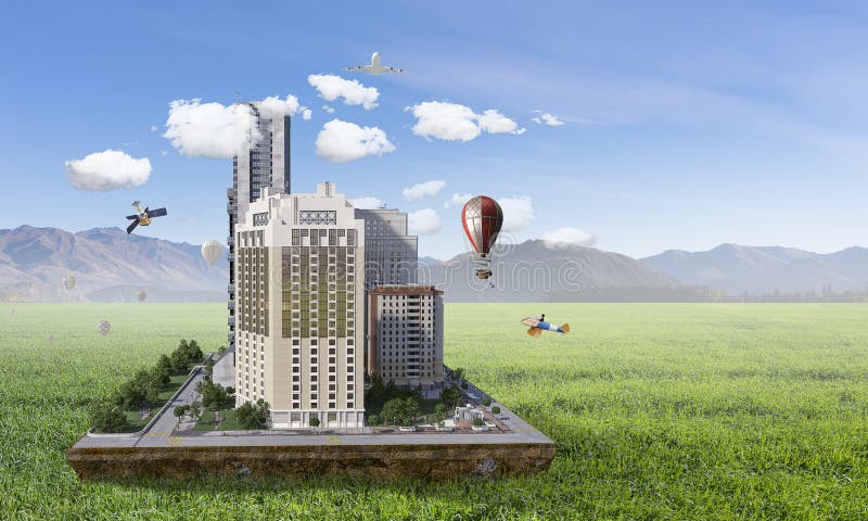 Architectural Exterior Project. Mixed Media Stock Photo - Image of ...