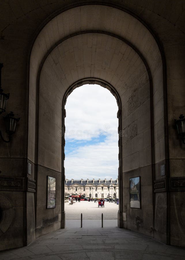 Architectural Exteriors Details of the Louvre Museum Editorial Photo ...