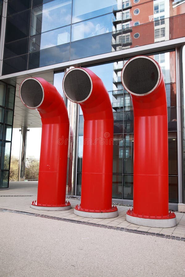 Red Air Vents stock photo. Image of design, building, vents - 9728788