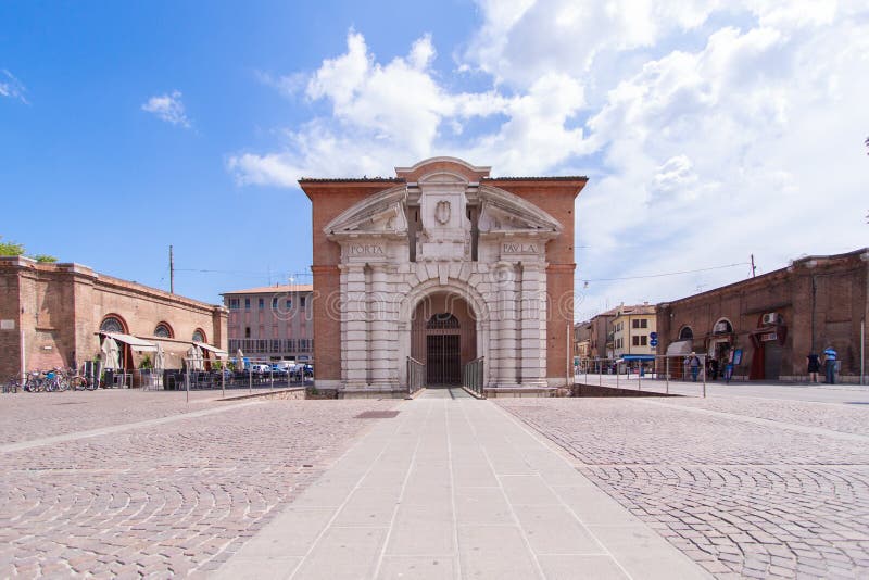 Architectural Feature of Buildings at Ferrara Stock Image - Image of ...