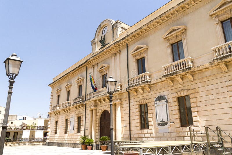 Architectural Features in Melilli, Province of Syracuse, Sicily Stock ...