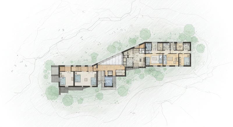 Long Narrow Building Stock Illustrations – 1,577 Long Narrow Building ...