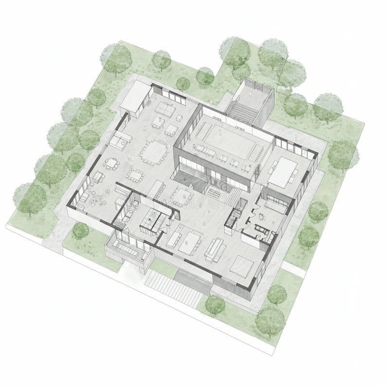 Multi Level Floor Plan Stock Illustrations – 207 Multi Level Floor Plan ...