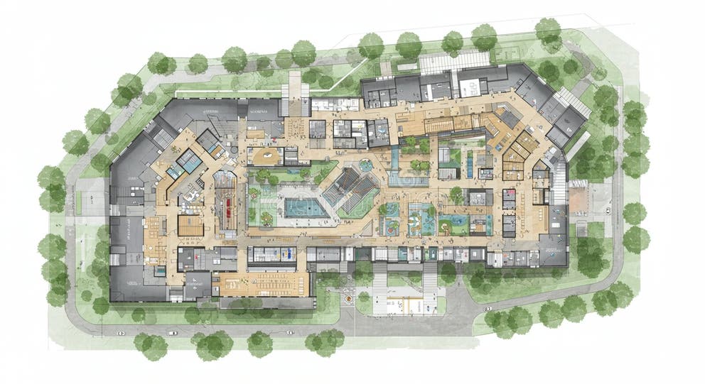 Rectangular Building Layout Stock Illustrations – 2,041 Rectangular ...