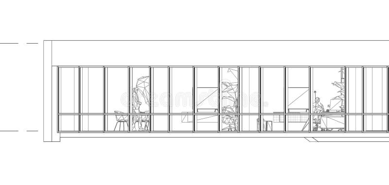 Architectural Floor Section Cut Design Illustration Stock Illustration ...