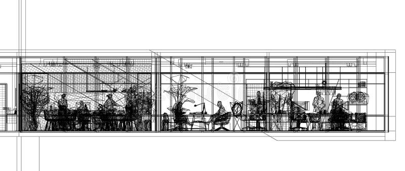 Architectural Floor Section Cut Design Illustration Stock Illustration ...