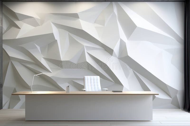 Interior Background Abstract Structure Modern White Wall Shape Design ...