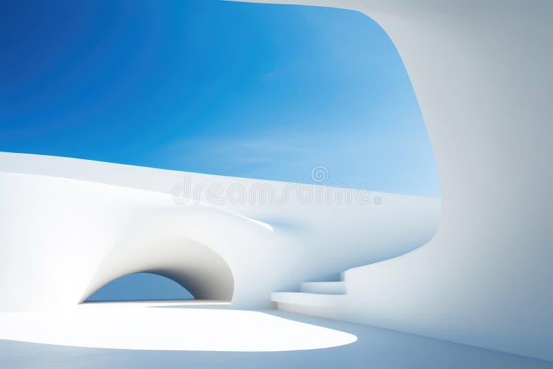 Architectural Geometry Building. Generative AI. Stock Illustration ...