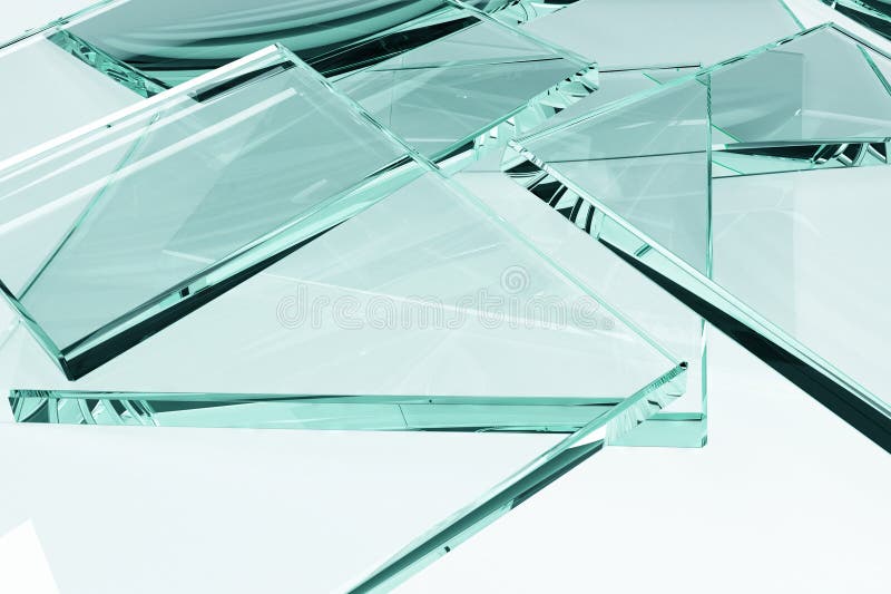 Architectural Glass Pieces. Transparent Background Stock Illustration ...