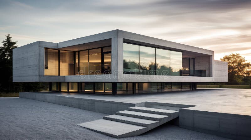 Architectural Gray Concrete Stock Illustration - Illustration of cityscape, minimalist: 313805992