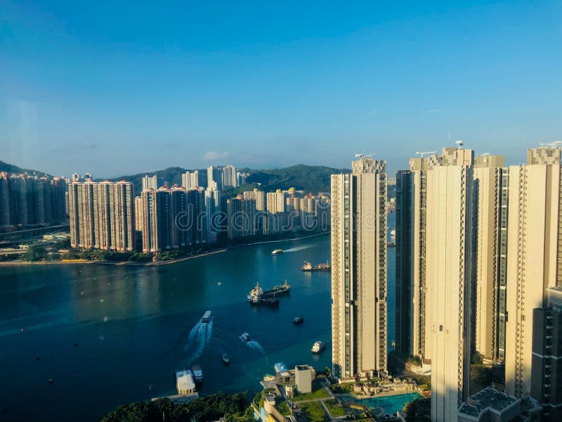 Architectural Harmony: Buildings by the Shore Stock Image - Image of ...