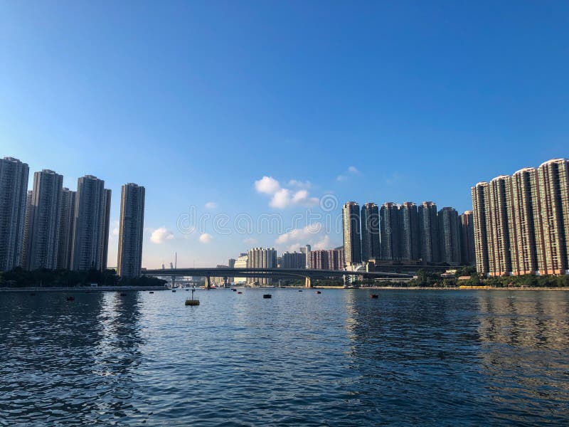 Architectural Harmony: Buildings by the Shore Stock Image - Image of ...