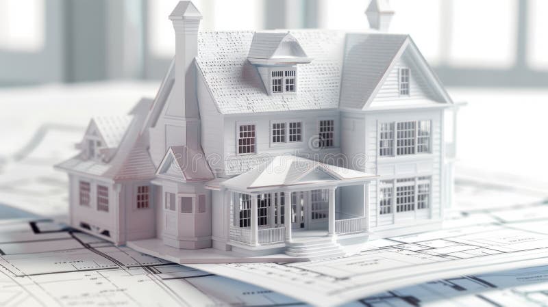 The Architectural House Model.AI Generated Image Stock Photo - Image of ...