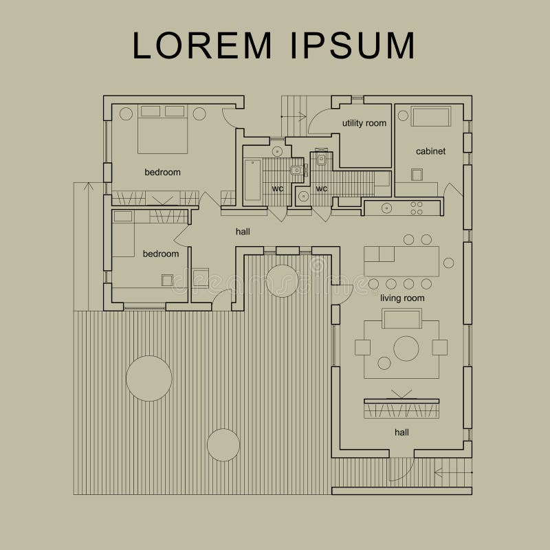 Blueprint elements stock vector. Illustration of development - 29026362