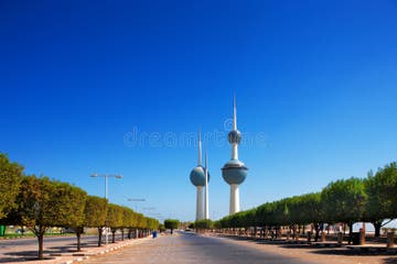 Architectural Icons of the Kuwait City Stock Photo - Image of needle ...