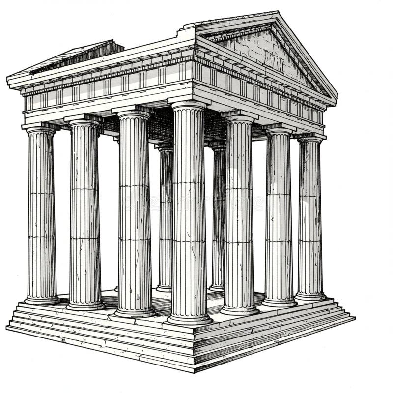 Depicting Classical Greek Architecture Stock Illustrations – 121 ...