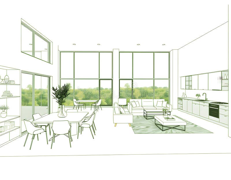 An Architectural Illustration of a Modern Housing Complex from a ...