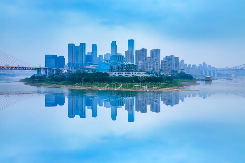 Architectural Landscape and Skyline in Chongqing Stock Image - Image of ...