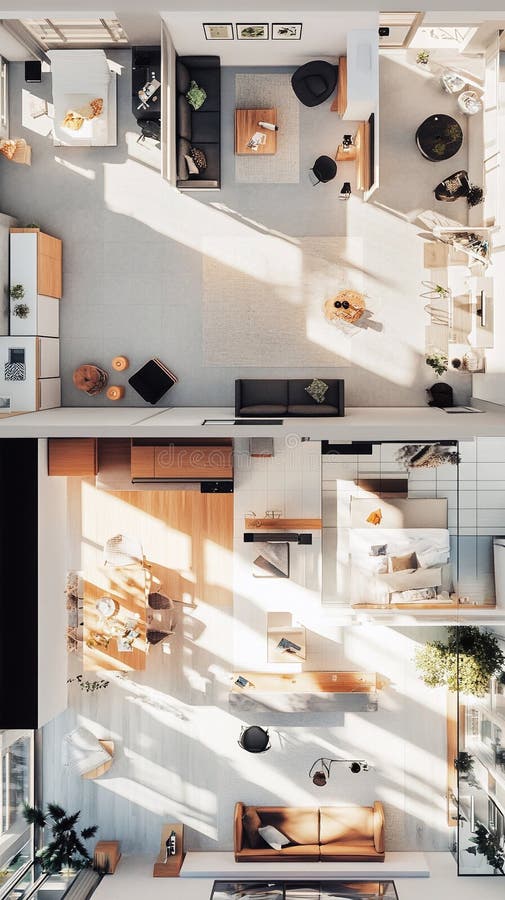 Architectural Layout of a Contemporary Apartment with Shared Common ...