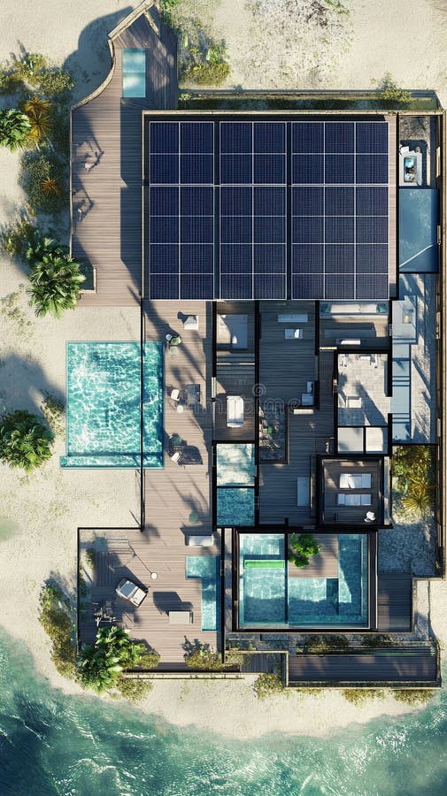 Architectural Layout of a Smart Eco-home with Solar Power Integration ...