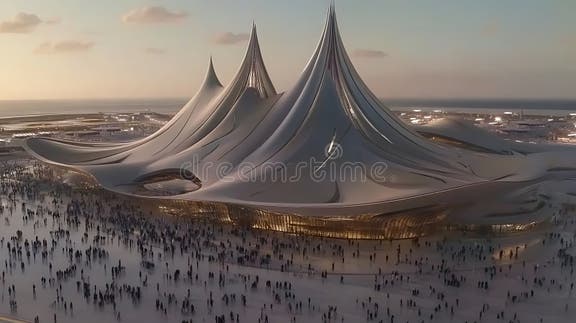 An Architectural Marvel Depicting a Modern Futuristic Structures ...