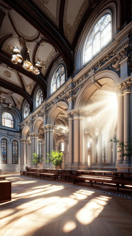 The Architectural Marvel Features an Empty Dome with Intricate Details ...