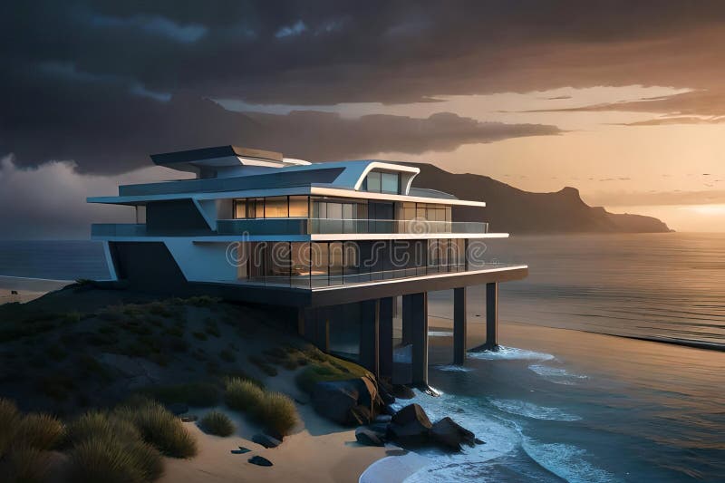 Architectural Marvel: Futuristic Residence with Panoramic Views of a ...