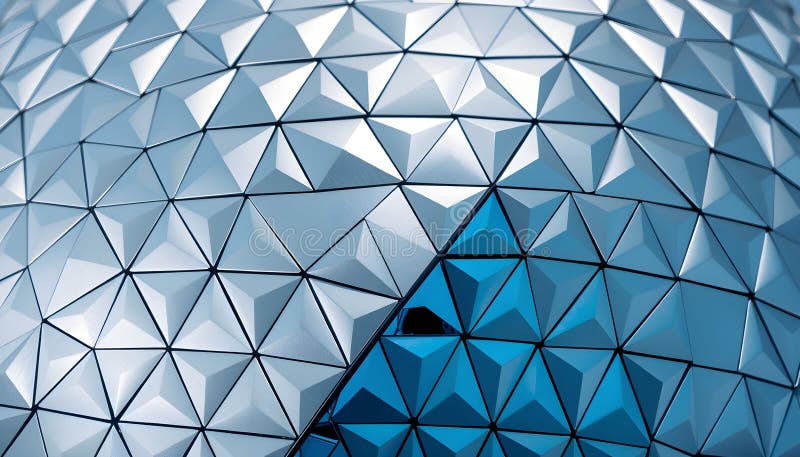 Architectural Marvel: Geometric Dome with Blue Accents Stock ...