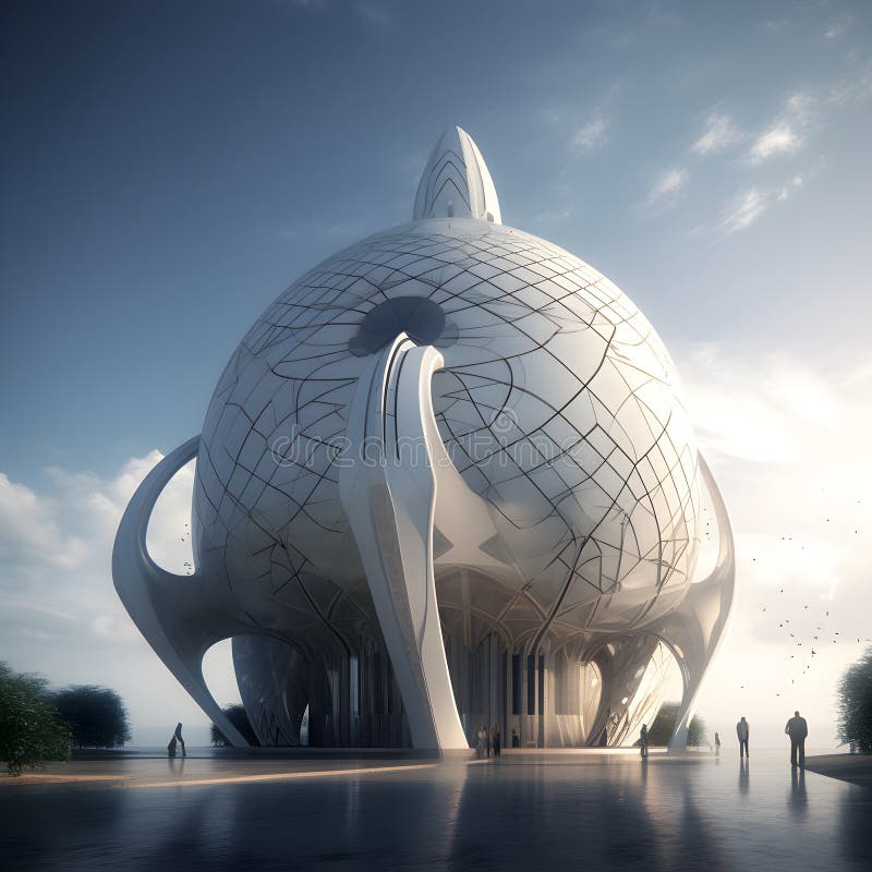 Architectural Marvel, a Mesmerizing 3d Render of a Futuristic Building ...