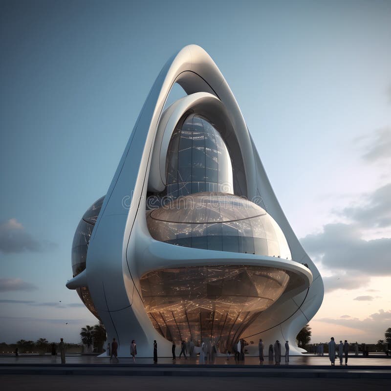 Architectural Marvel, a Mesmerizing 3d Render of a Futuristic Building ...