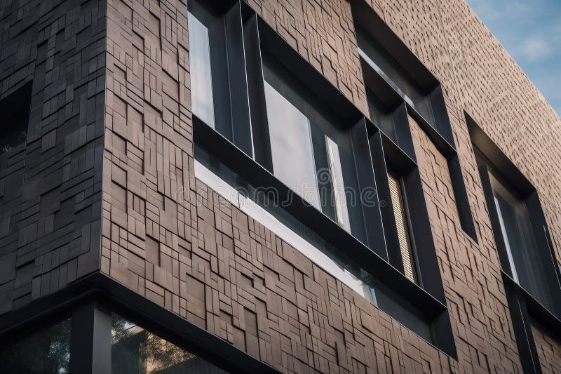 Architectural Materials and Textures of Modern Building with Sleek ...