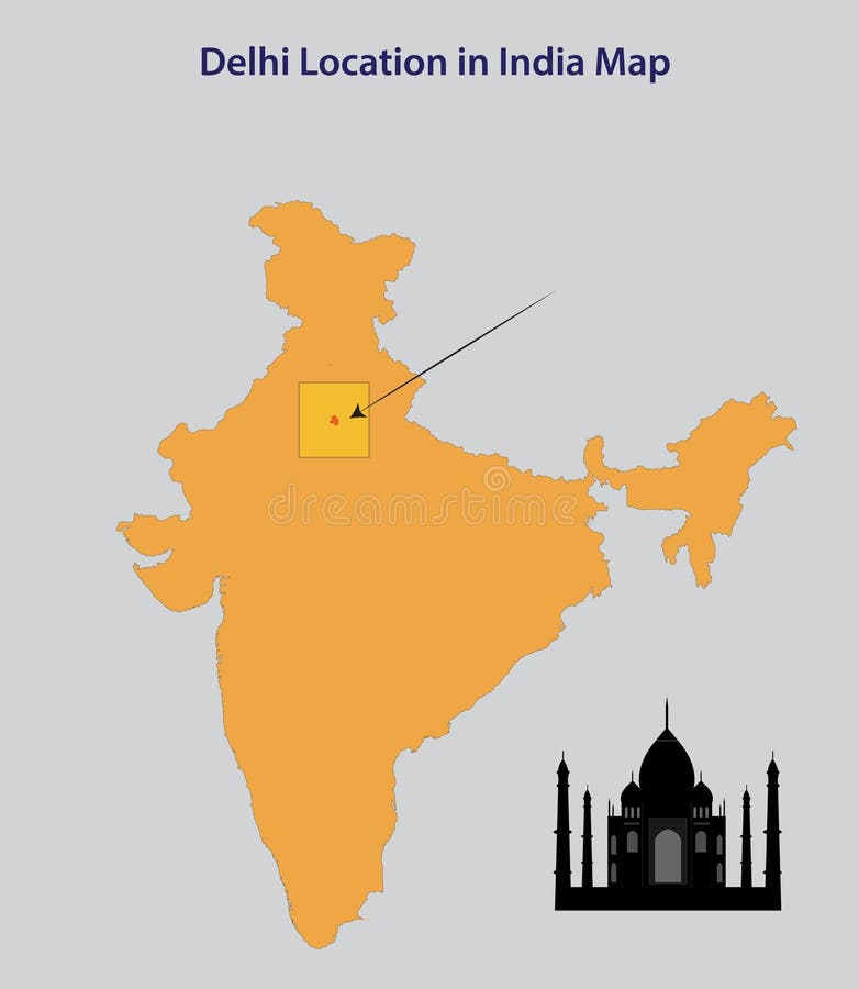 Delhi Map. Vector Illustration of Delhi Map Stock Vector - Illustration ...