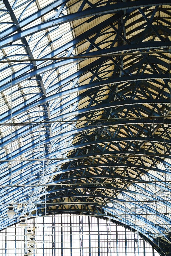 Architectural Metal Structure with Arches Stock Image - Image of light ...