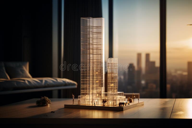 An Architectural Model of a Building or Structure Stock Illustration ...