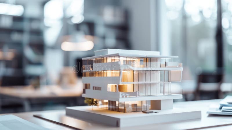 Architectural Model of a Completed Building Stock Illustration ...