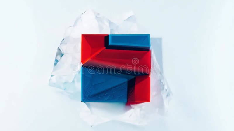 Architectural Model of a Contemporary Building Constructed with Red and ...