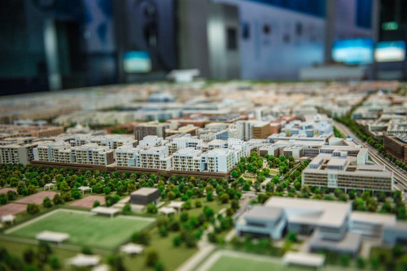 Architectural Model of Future City in Abu Dhabi Stock Image - Image of ...