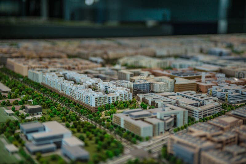 Architectural Model of Future City Stock Photo - Image of spiral ...