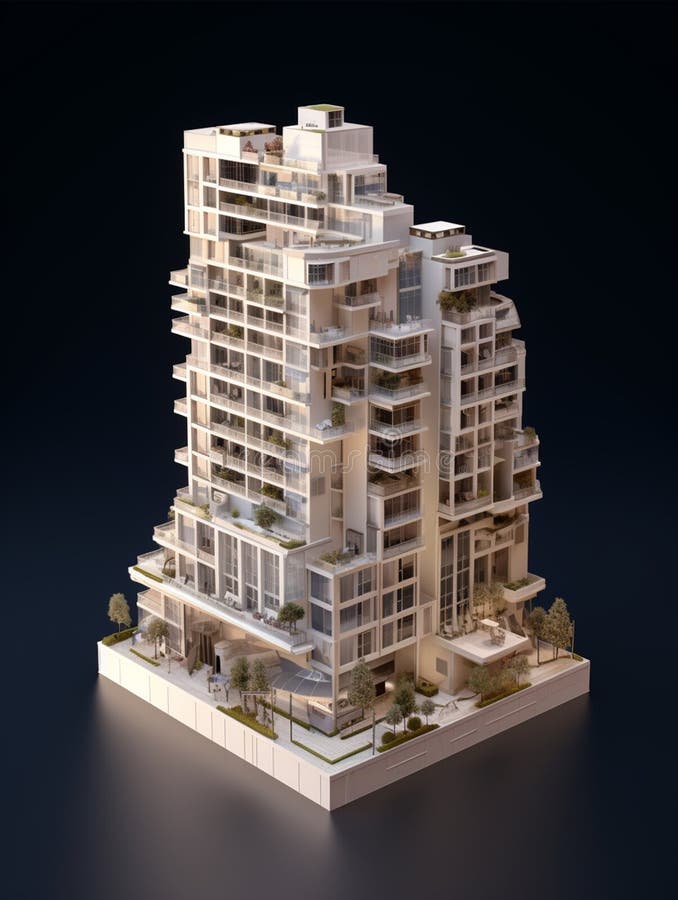 Model High Rise Construction Stock Illustrations – 807 Model High Rise ...