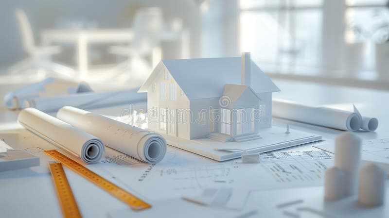 The Architectural Model House.AI Generated Image Stock Image - Image of ...